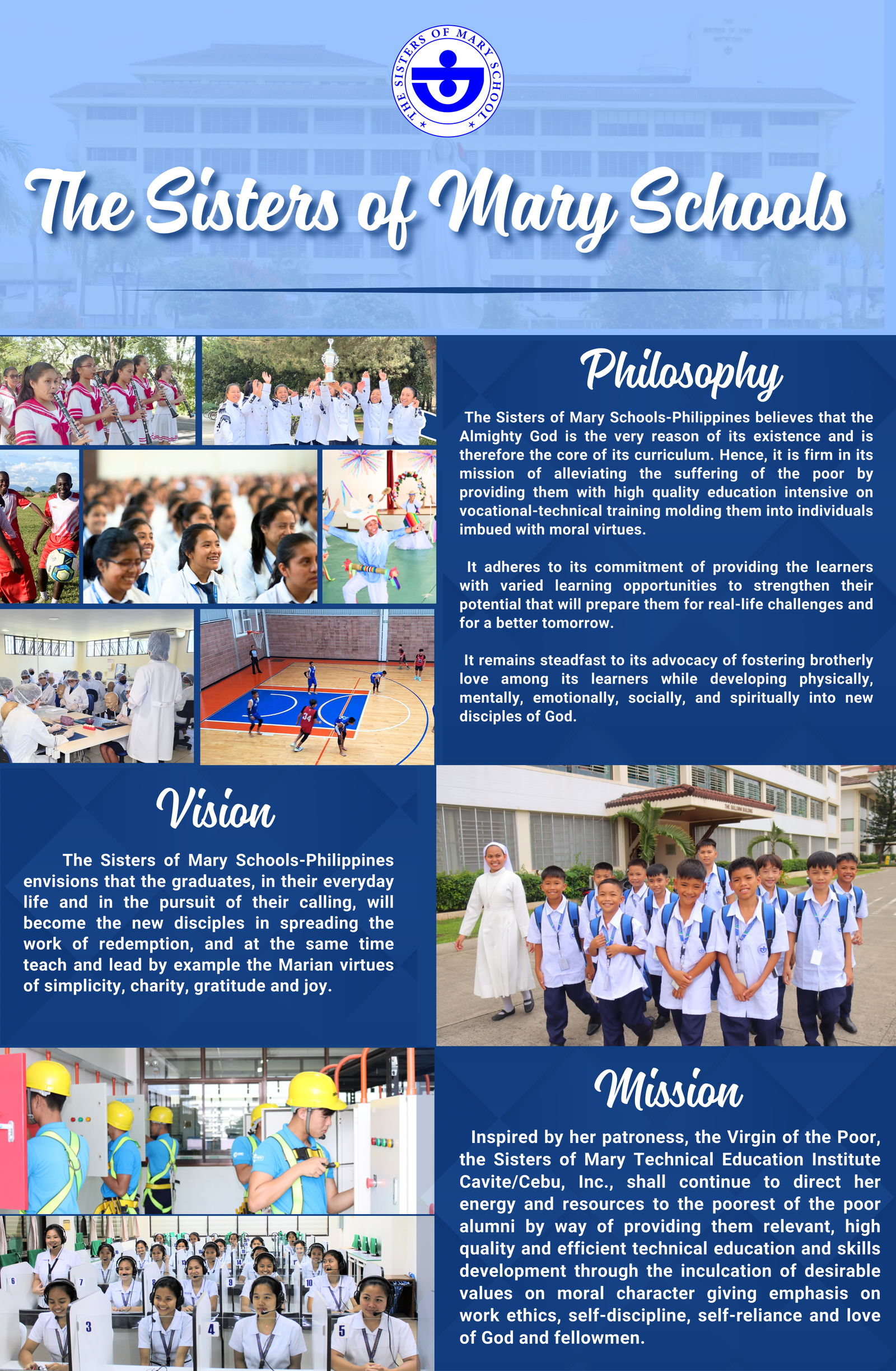 PHILOSOPHY, MISSION and VISION | The Sisters of Mary Schools Worldwide